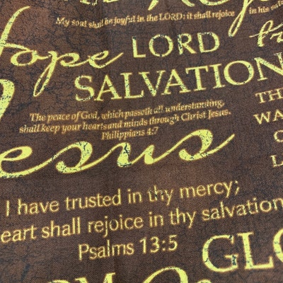 Christian Fabric With Bible Verses - Etsy