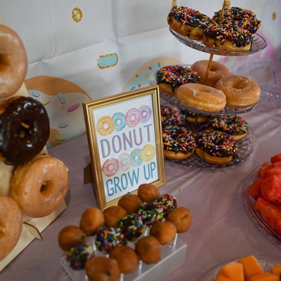 Donut Party Signs. 10x8, 5x7, Digital Bundle. Printable Donut Theme ...