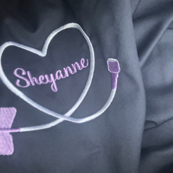 Personalized Scrub Jacket or Scrub Top, Ladies or Unisex Sizing, Custom ...
