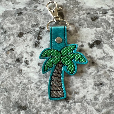 Palm Tree Keychain Palm Tree Key Fob - Etsy