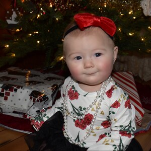 Girls Red Rose Floral Dress Baby Girls Dress Rose Birthday Dress Red ...