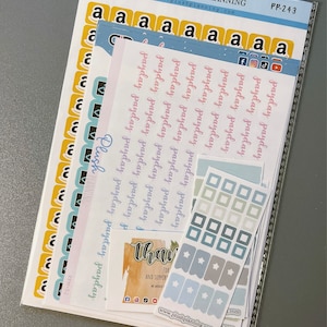 Teacher Label Tracker Planner Stickers Mix Colors PP Colors - Etsy