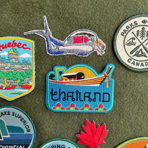 Thailand 3" Travel Patch Embroidered Iron on Sew Badge Souvenir Flag ...