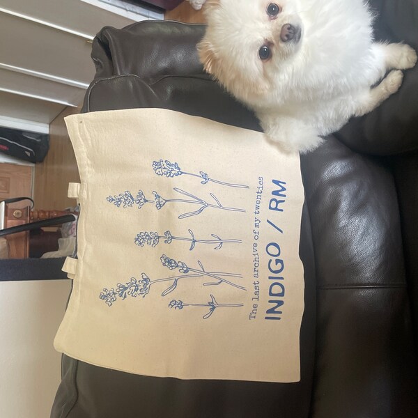 Indigo RM Tote Bag, the Last Archive of My Twenties Tote Bag, Bts Fan ...