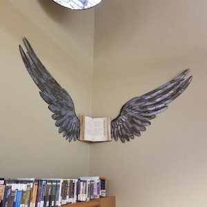 Large 43 Set of Galvanized Metal Angel Wings Pair Rustic - Etsy