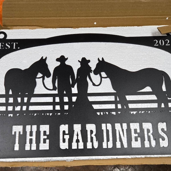 Personalized Farm Entrance Gate Sign, Metal Custom Ranch Sign, Family ...