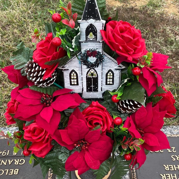 Fall Bow in Bright Colors Cemetery Saddle, Flowers for the Cemetery ...
