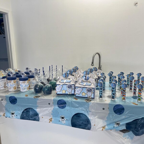 Personalized Space Party Favor Astronaut Birthday Decorations Outer ...