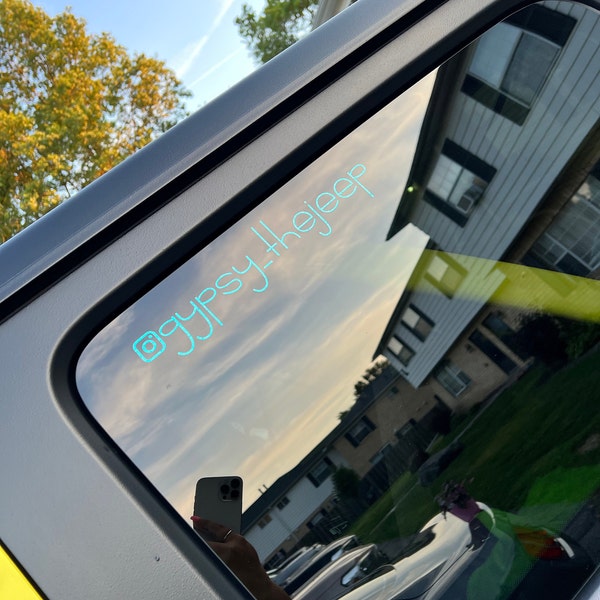 Instagram Handle Car Decal, Car Sticker, Influencer Decal, IG Sticker ...
