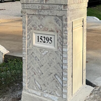 Address Stone With Fluer De Lis Border - Etsy