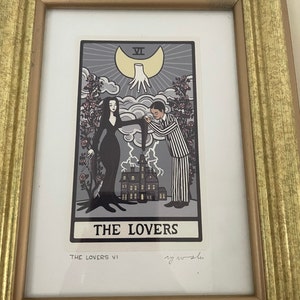 The Lovers VI Tarot Card Art Hand-cut Art Card Mounted on - Etsy