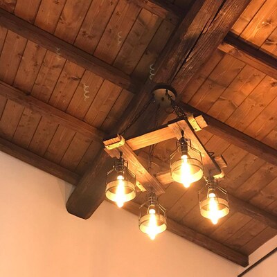 Rustic Light Fixture Hanging Light Rustic Lighting Industrial Pendant ...