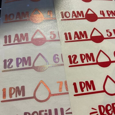 Custom Water Timeline Vinyl Decal Sticker Daily Water Tracker Sticker ...