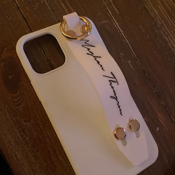 Custom Name Phone Case,personalized Wrist Band Belt Soft Phone Case ...