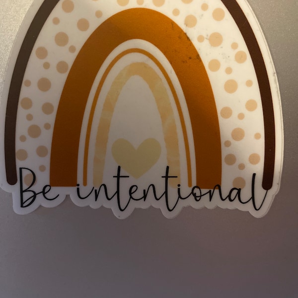 Be Intentional Sticker | Motivational Sticker | Positive Quote Sticker ...
