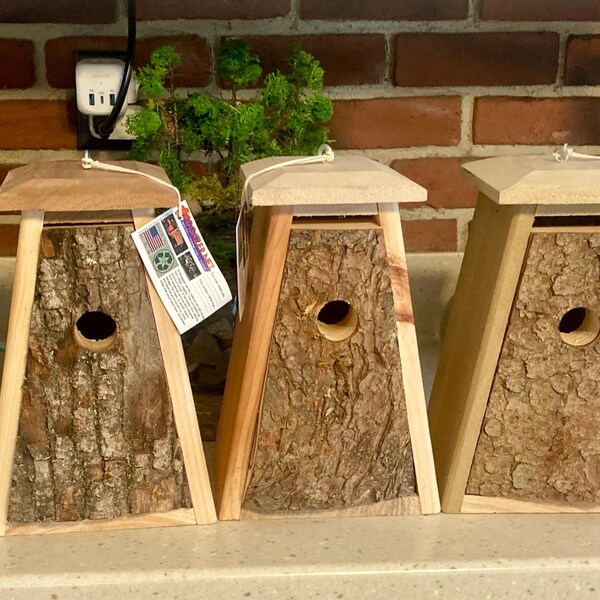 Triangle Wedge Birdhouse - Etsy