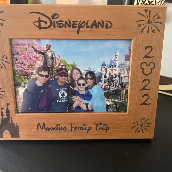 Personalized Picture Frame, 5x7, Custom Gift, Disneyland, Disneyworld ...