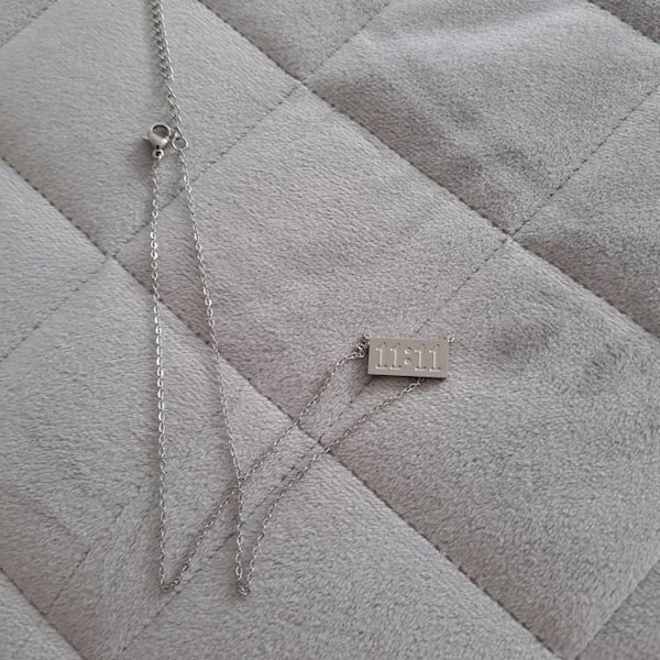 Gold Angel Number 11:11 Necklace | 18k Gold 1111 Angel Number Pendant ...