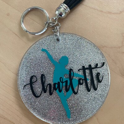 Dance Keychain Acrylic Key Chain Personalized Acrylic Keychain Dance ...