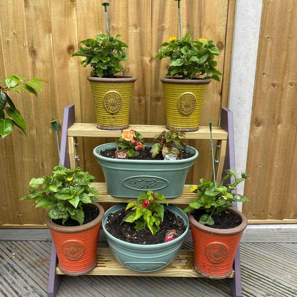 3 Tiered Freestanding Planter. 3 Tier Planter. Multi-level Planter ...