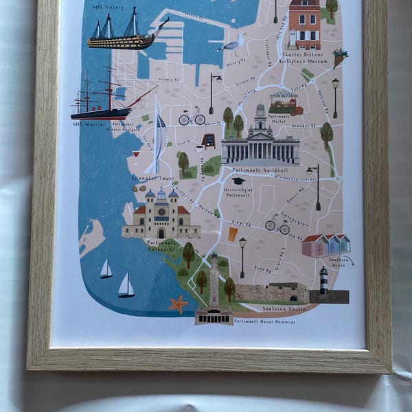 Feering Map, Illustrated Map of Feering, Feering Poster, Feering Print ...