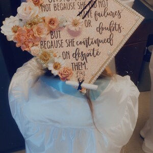 Graduation Flower Crown Graduation Cap Topper the End is Often | Etsy