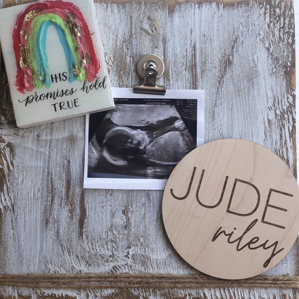Personalized Baby Name Disk-laser-engraved Wooden Plaque for New Baby's ...
