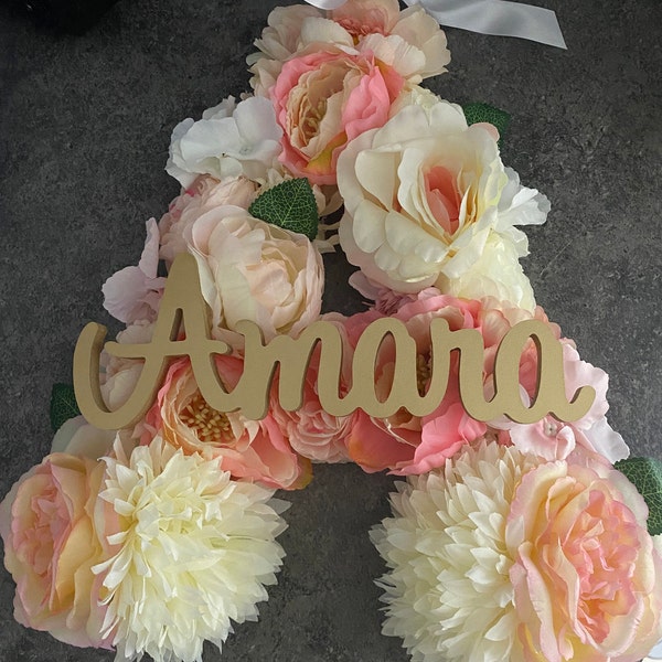 Summer Wedding Decor Floral Bridal Shower Letters Huge Flower Letters ...