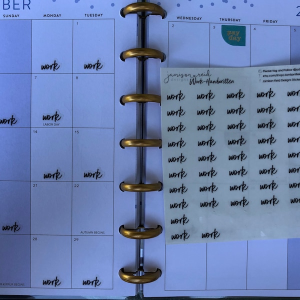 HANDWRITTEN Clear or Matte Word Planner Stickers , Transparent ...