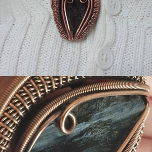 Red Flash Labradorite Gemstone Pendant Copper Wire Wrapped Pendant ...