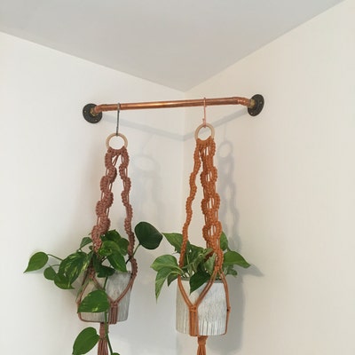 Copper Pipe Rail with Cast Iron Brackets - Etsy