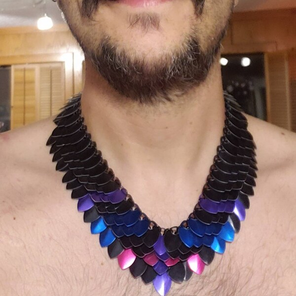 Loki Inspired Scale Mail Chainmail Collar Necklace - Etsy