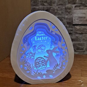 Pack 3 Happy Easter Eggs Shadow Box SVG for Cricut Projects, Easter ...