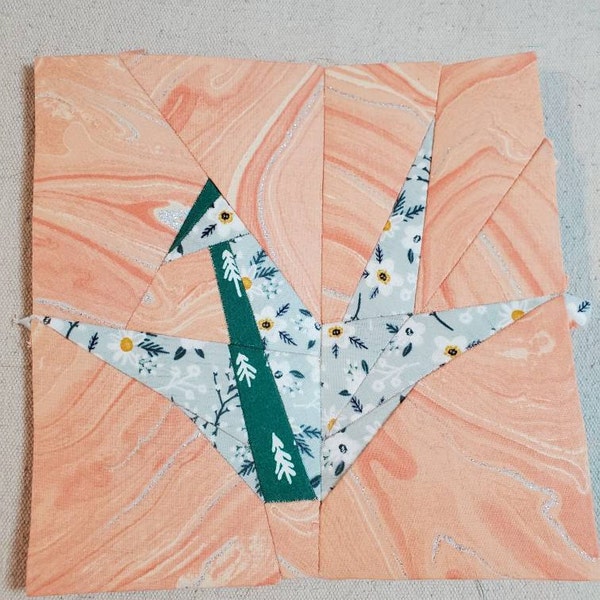 Paper Crane Paper Pieced Quilt Block Pattern Downloadable PDF - Etsy