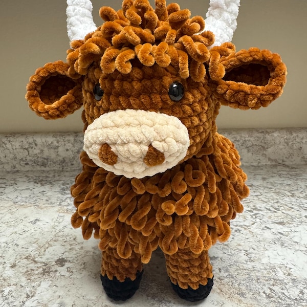 Highland Cow Crochet Pattern, Amigurumi Cow Pattern, Crochet Plushie ...