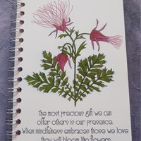 Prairie Smoke Flower Journal Notebook With Pockets, Blank Prairie ...