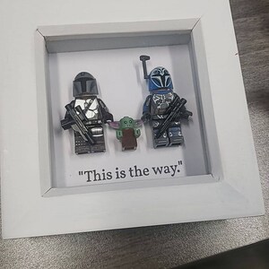 Star Wars the Mandalorian & Grogu Mini Figure Quote Handmade Framed ...