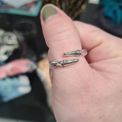 Sterling Silver Human Finger Bone Ring, Anatomy Jewelry - Etsy