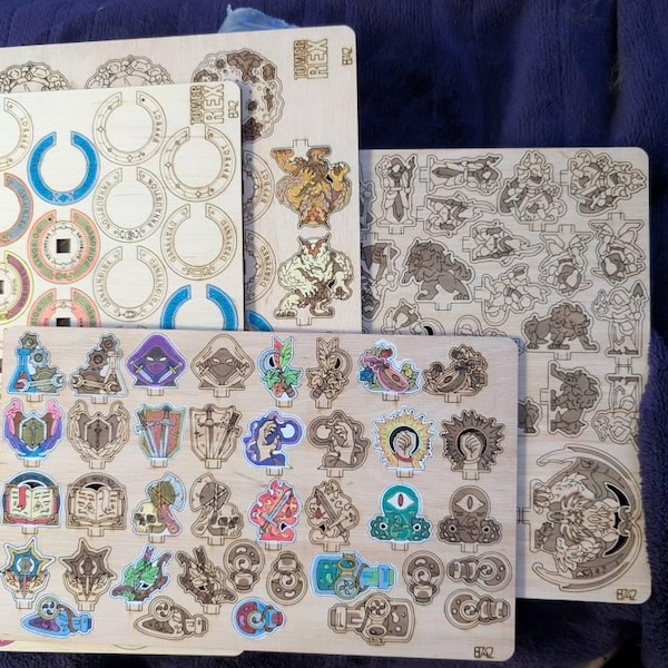 Elemental Card Deck Box, MTG Card Storage, Custom Deck Box, Wooden Deck ...