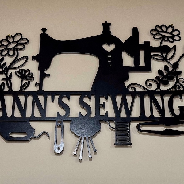 Sewing Room Sign, Personalized Sign, Sewing Sign. Metal Sewing Sign ...