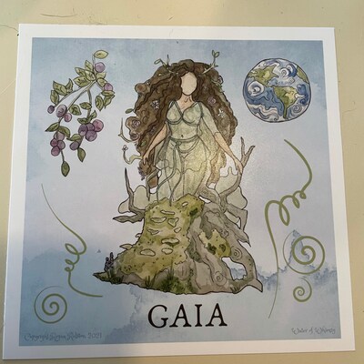 Gaia Icon Goddess & Deity Watercolor Illustration - Etsy