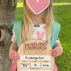 First Day of School Sign, Custom Interchangeable Board, Back to School ...