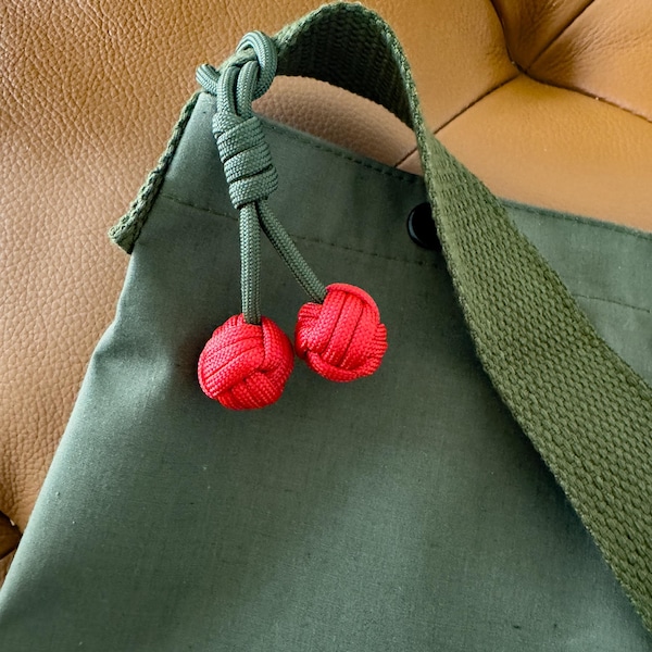 Monkey Fist Zipper Pull Paracord Mini Knot Custom Handmade Tab Pull for ...