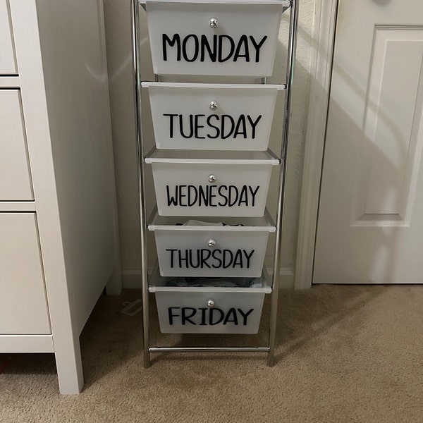Days of the Week Decals, Days of the Week Stickers, Weekday Decals ...