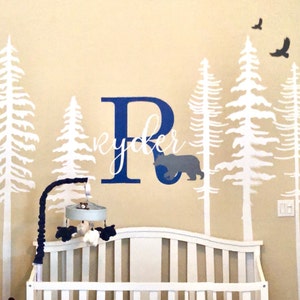 Bear Name Vinyl Wall Decal Nursery Baby Boy Girl Kids Room Decor ...