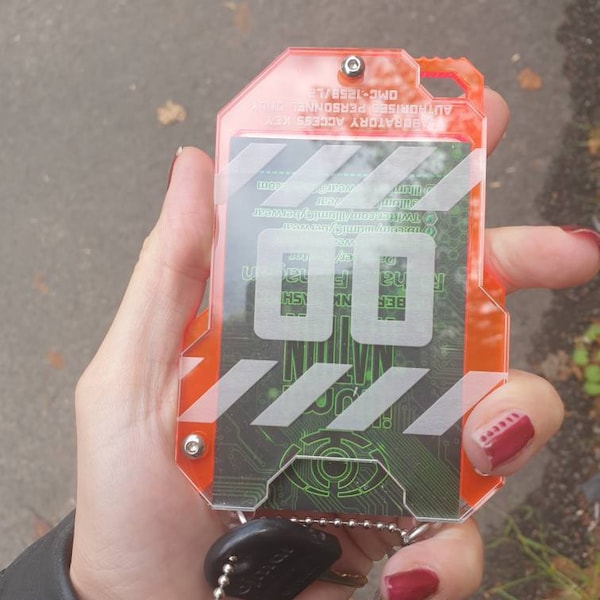 Cyberpunk Keycard Style Card ID Holder - Etsy