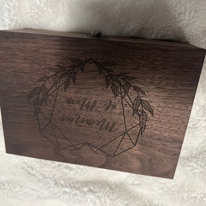 Personalized Wooden, Memory, Keepsake Storage Gift Box Valentines Gifts ...