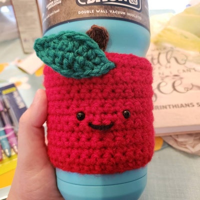 Crochet Pattern Set Teacher Gifts Apple, Pencil & Paper Coffee Cozy PDF ...