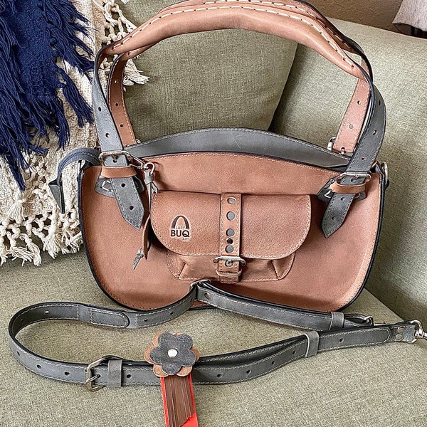 Leather Shoulder Bag With Clutch Laptop Bag Handbag Handmade Purse