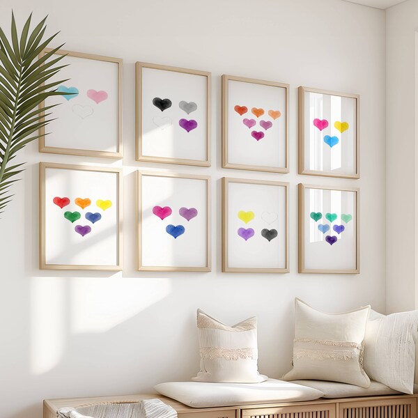 4 Vertical Frame Art Display Mockup Poster Print Artwork Mockup Scandi ...